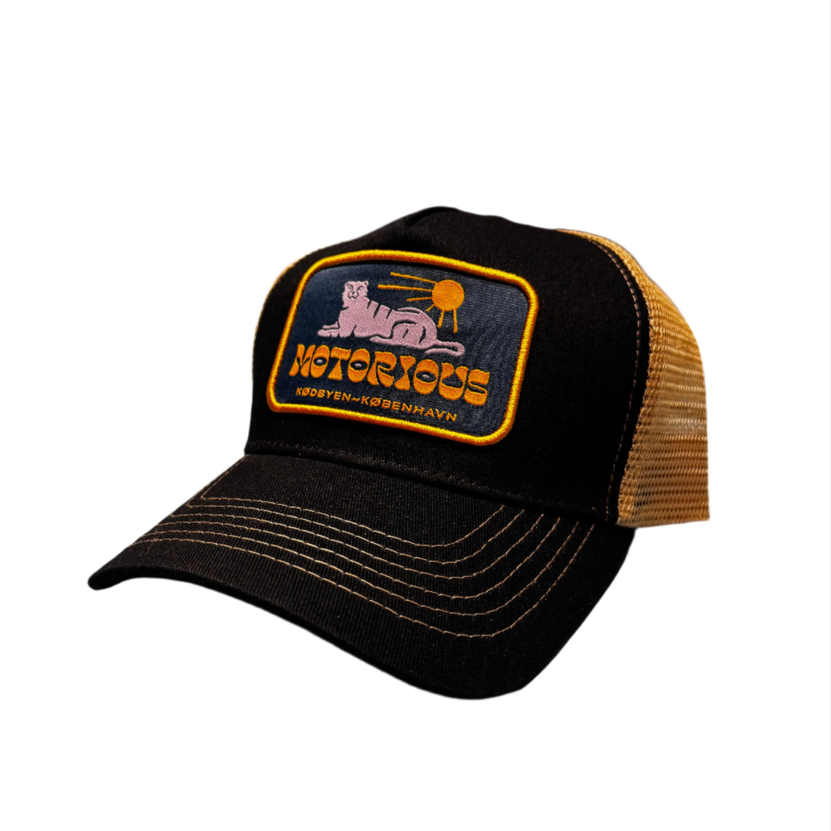 Tanning Tiger Trucker Cap, Navy Blue