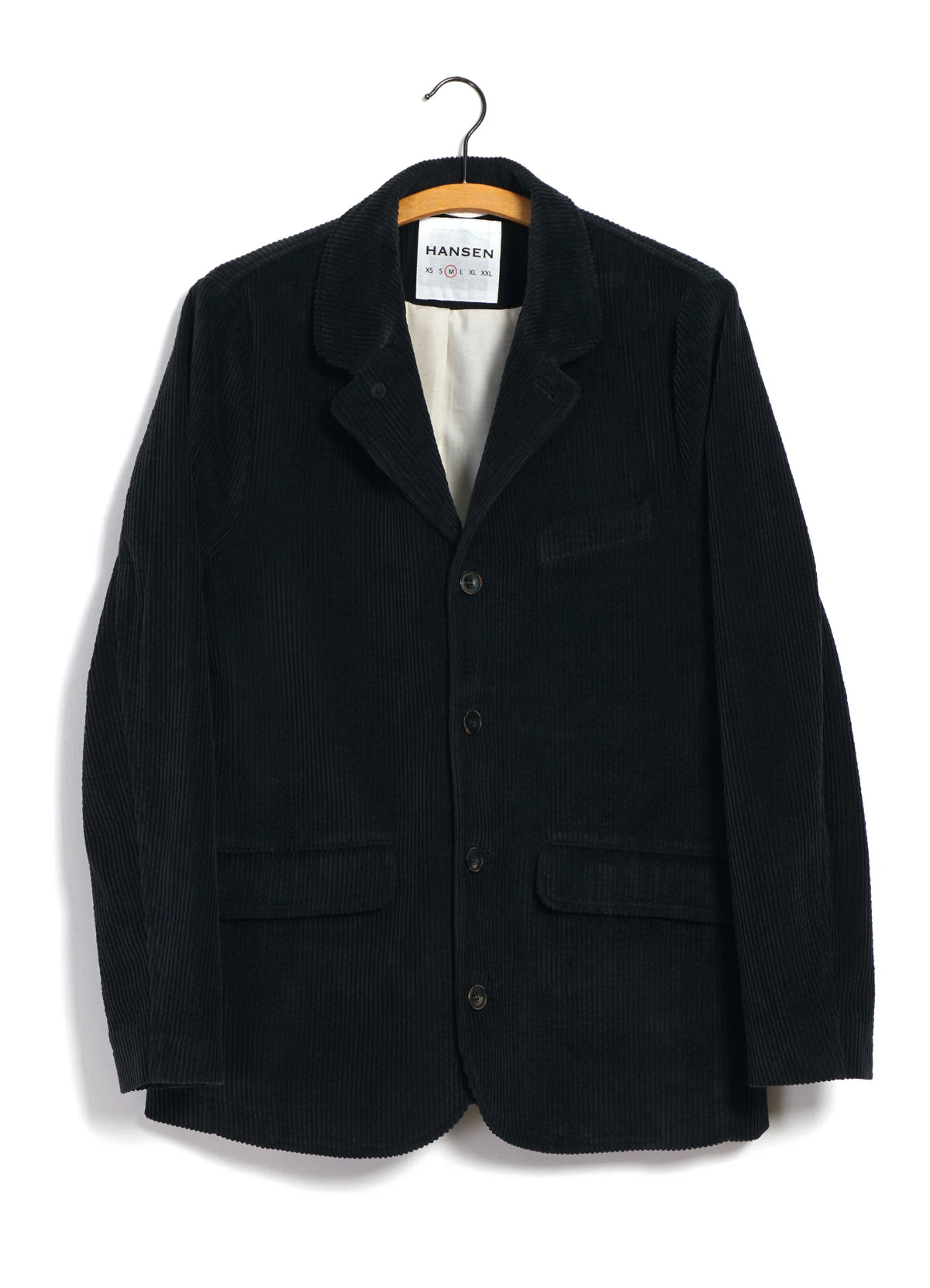 Vincent, Classic Four Button Blazer, Dusty Black
